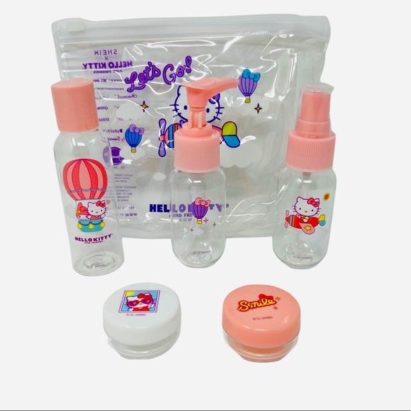 Hello Kitty | Accessories | Hello Kitty Sanrio Pink Travel Set W Case ...